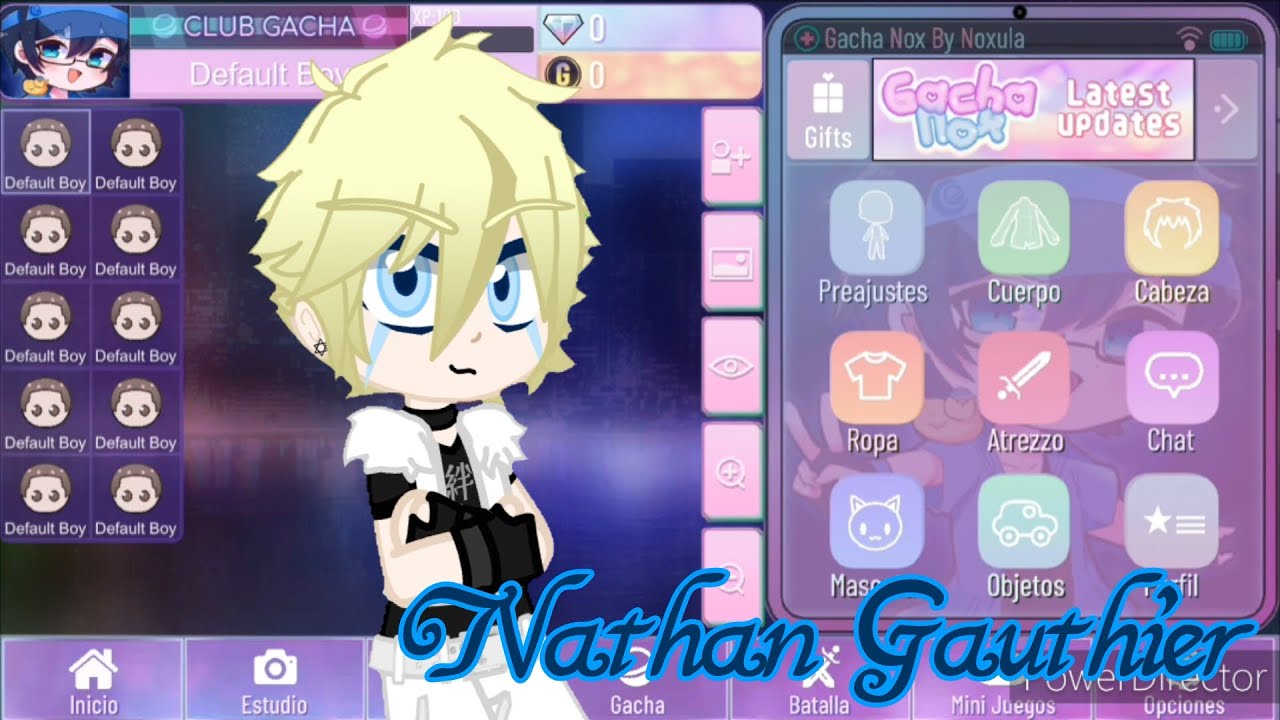 Como Diseñar a (Nathan Gauthier) | Gacha Club - YouTube
