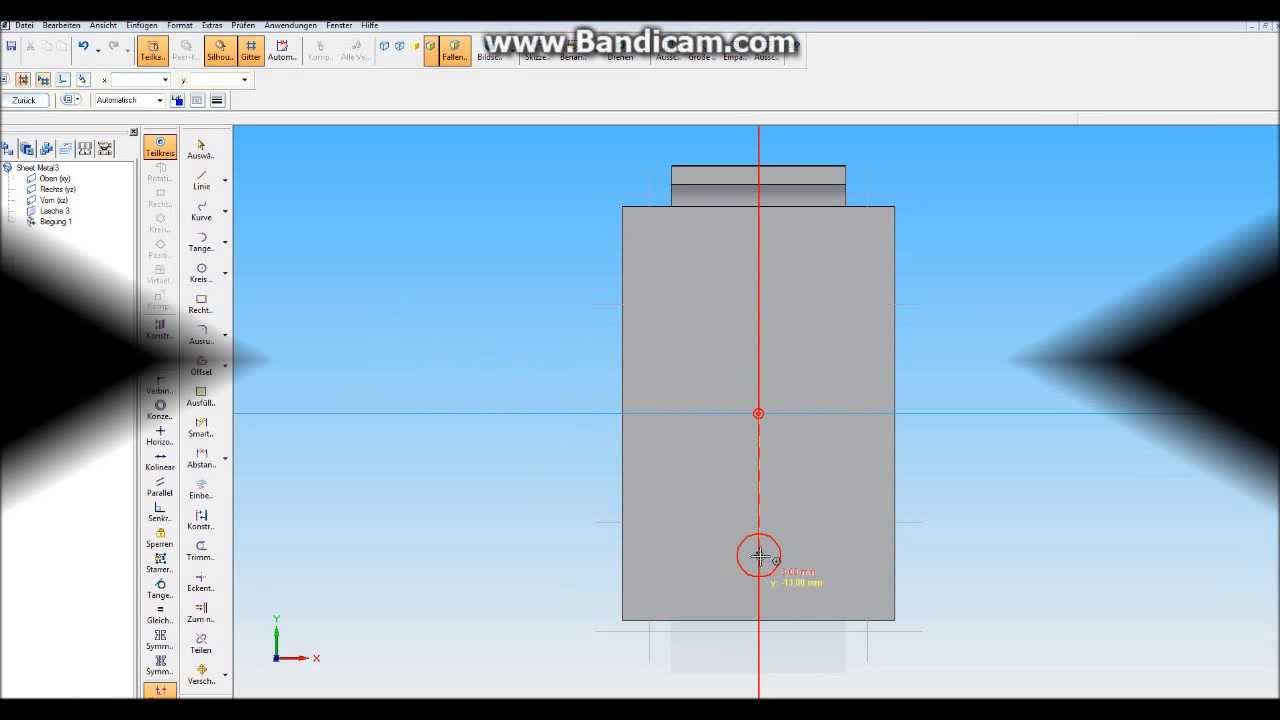 Blechteil in Solid Edge erstellen Tutorial HD - YouTube