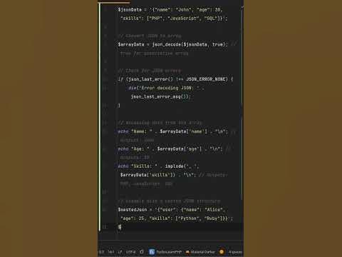 Which #php function converts JSON to an array? Convert JSON to Array in #php Like a Pro! - YouTube