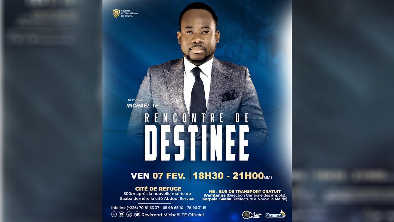 Rencontre de destinée - Vendredi 07/02/2025 Révérend Michaël TE Live ...