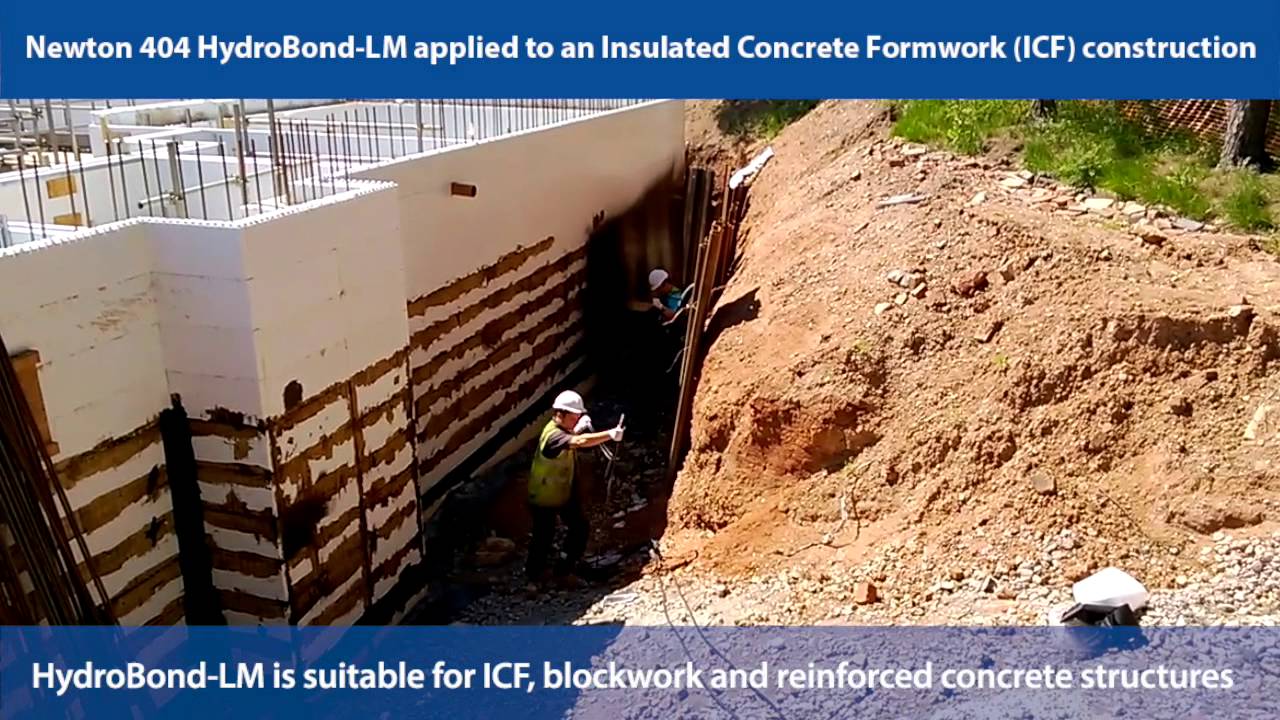 Seamless Rubber Waterproofing Membrane, Newton HydroBond-LM - YouTube