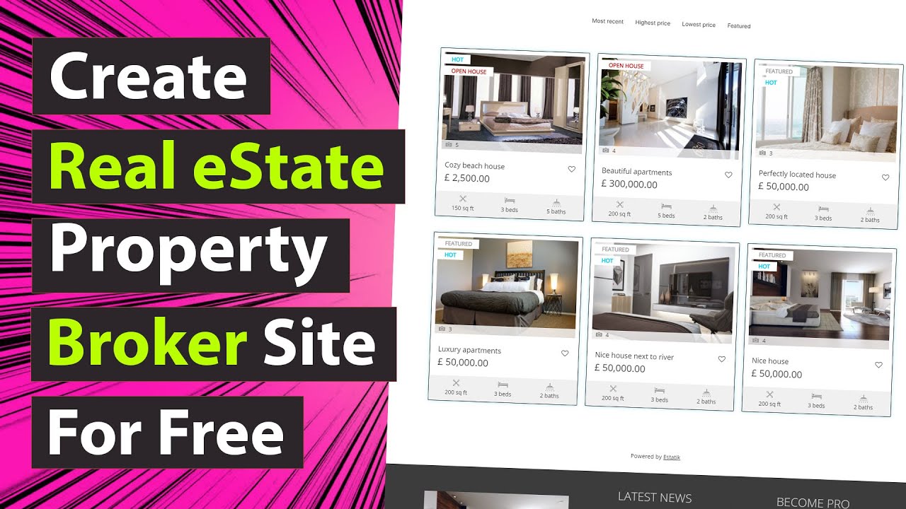 Create Real estate Property Broker / Agent Website - Full Tutorial ...