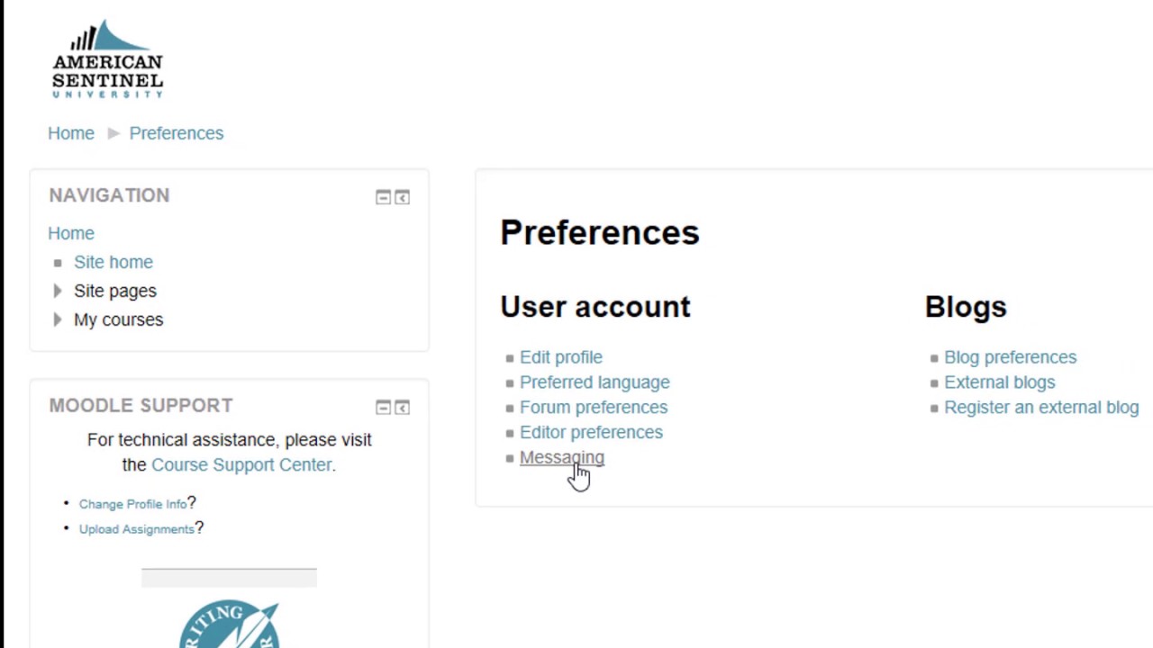 Edit your Moodle Profile - YouTube