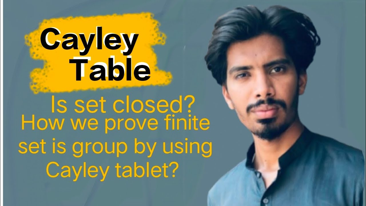 What is Cayley Table? How we prove any finite set is group under ...