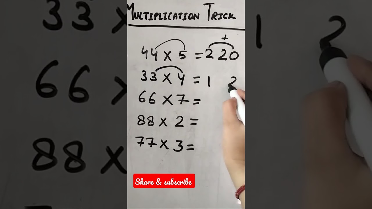 Multiplication trick|| multiplication fact #shorts #multiply - YouTube