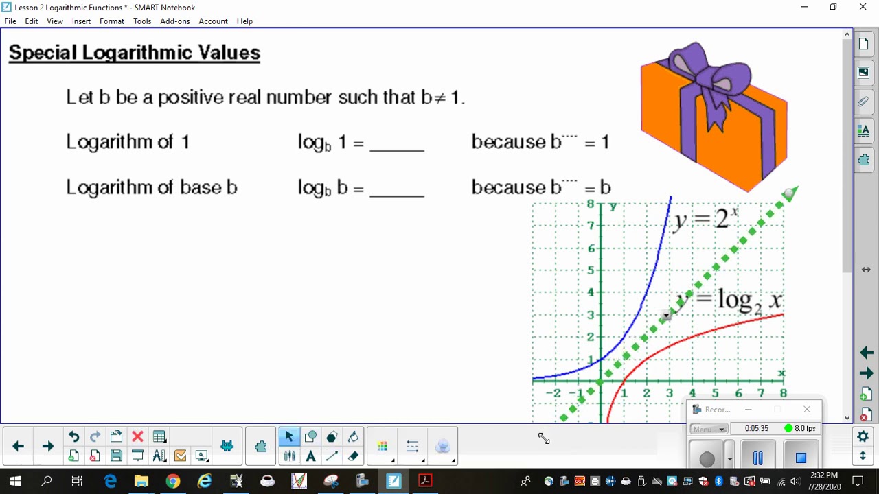 Unit 12 Lesson 2A Logarithmic Functions - YouTube