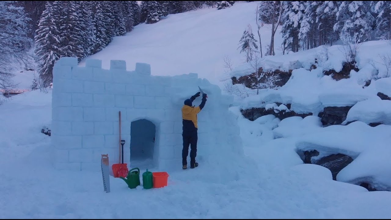 A castle made of snow - YouTube