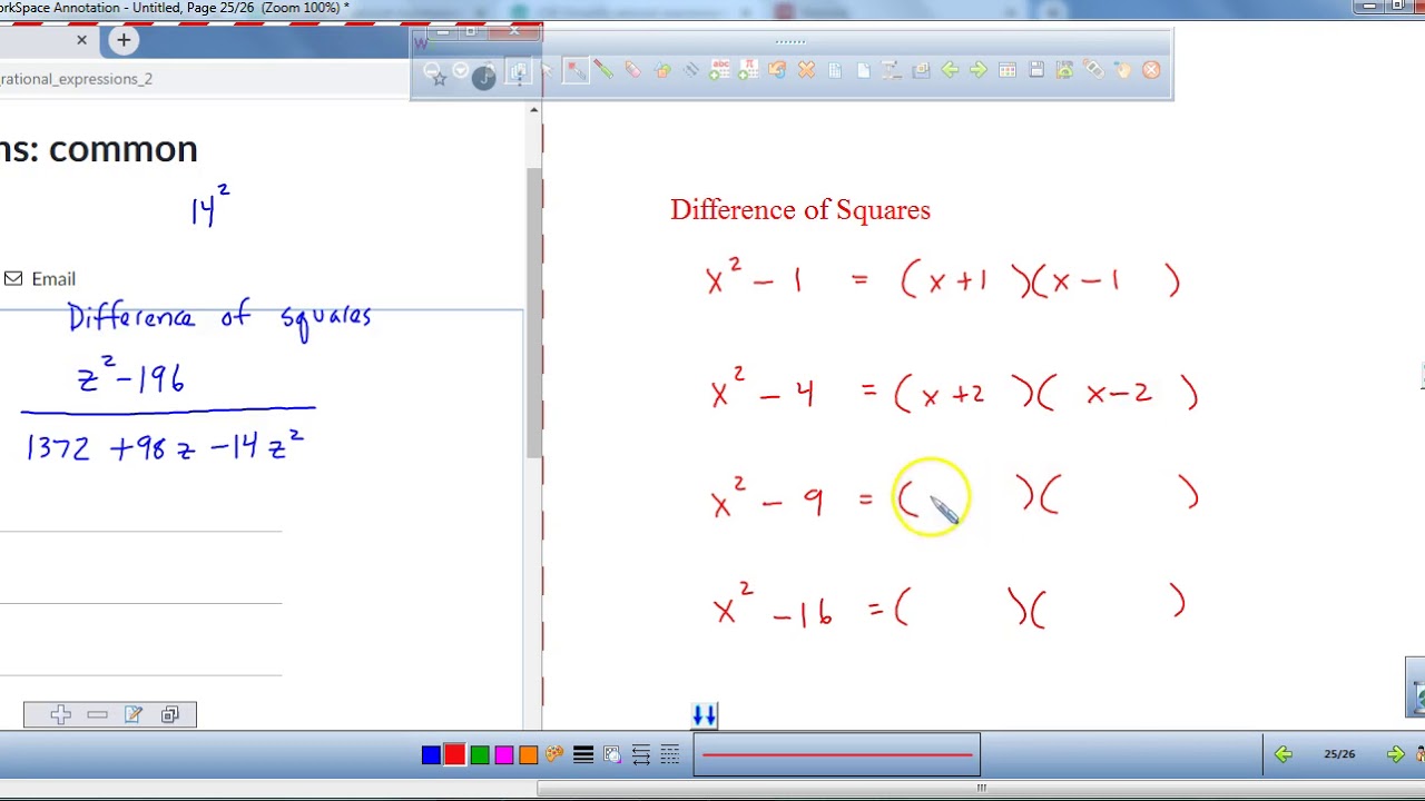 KA Simplify Rational Expressions Common Binomial Factors - YouTube