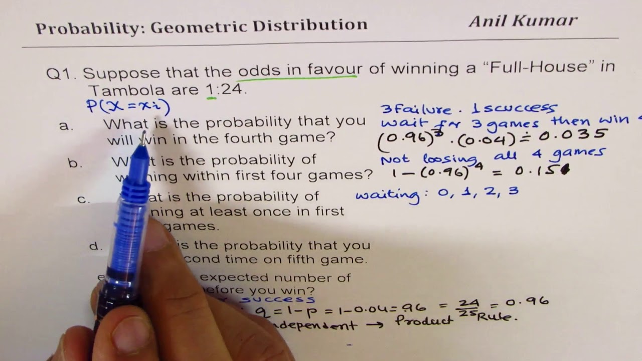 Discrete Probability Geometric Distribution Concepts And Examples YouTube Discrete Probability Geometric Distribution Concepts And Examples YouTube