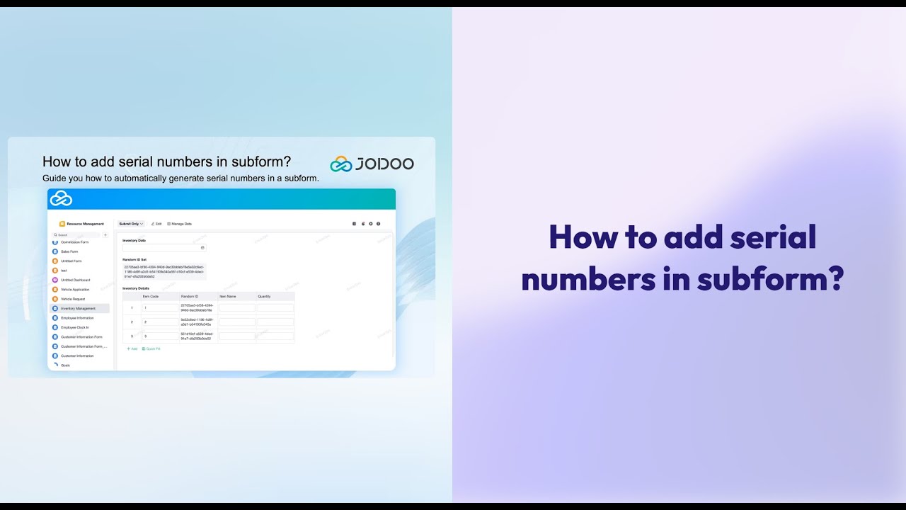 Subforms - How to add serial numbers in a subform? - YouTube