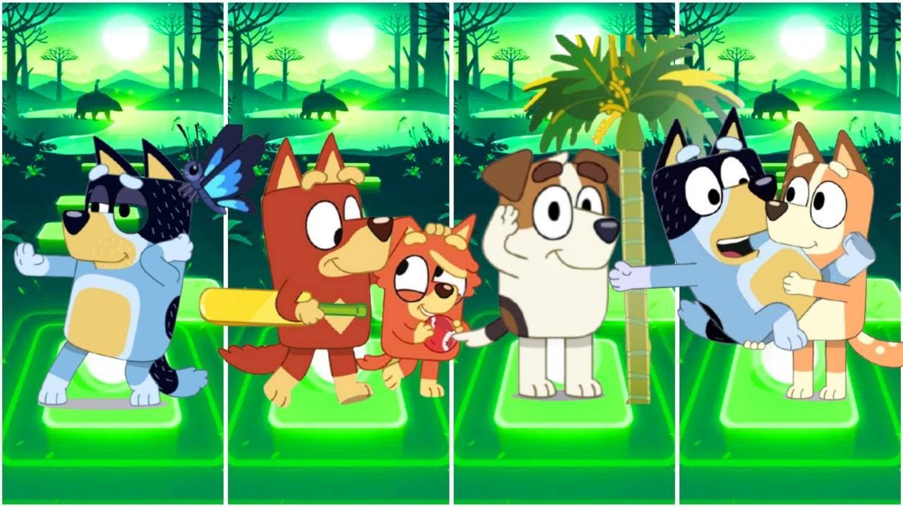 Bluey 🆚🦋 Bluey Dog 🆚 Bluey 🌸 Tiles Hop EDM Rush -Coffin danse - YouTube