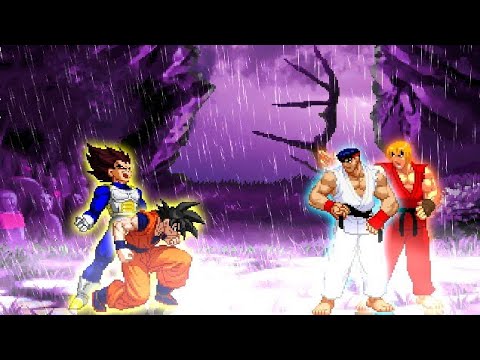 DBZ VS STREET FIGHTER! Goku and Vegeta vs Ryu and Ken (Shonen Jump X ...
