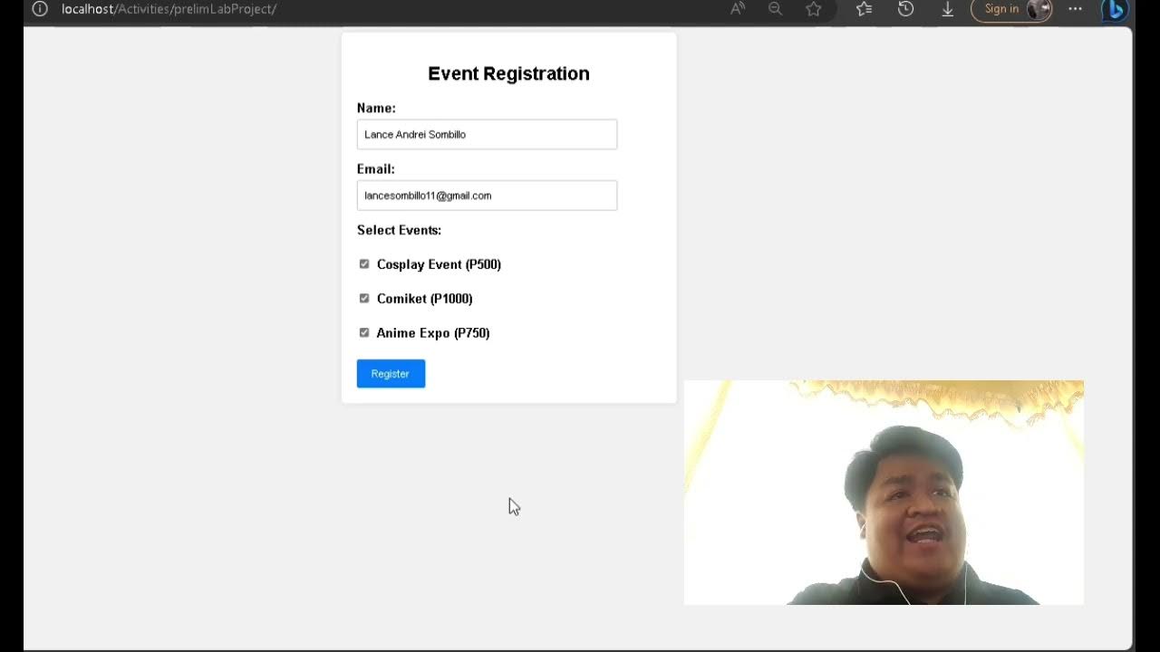 Group2 - Event Registration System - YouTube