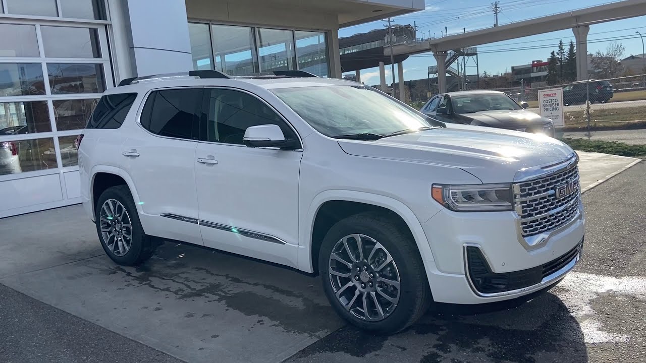 White Gmc Acadia Denali