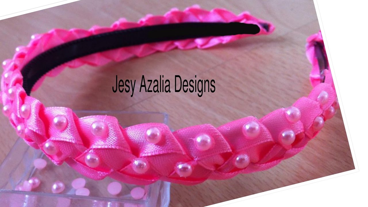 Ribbon art No; 5/beaded ribbon headband decor. - YouTube