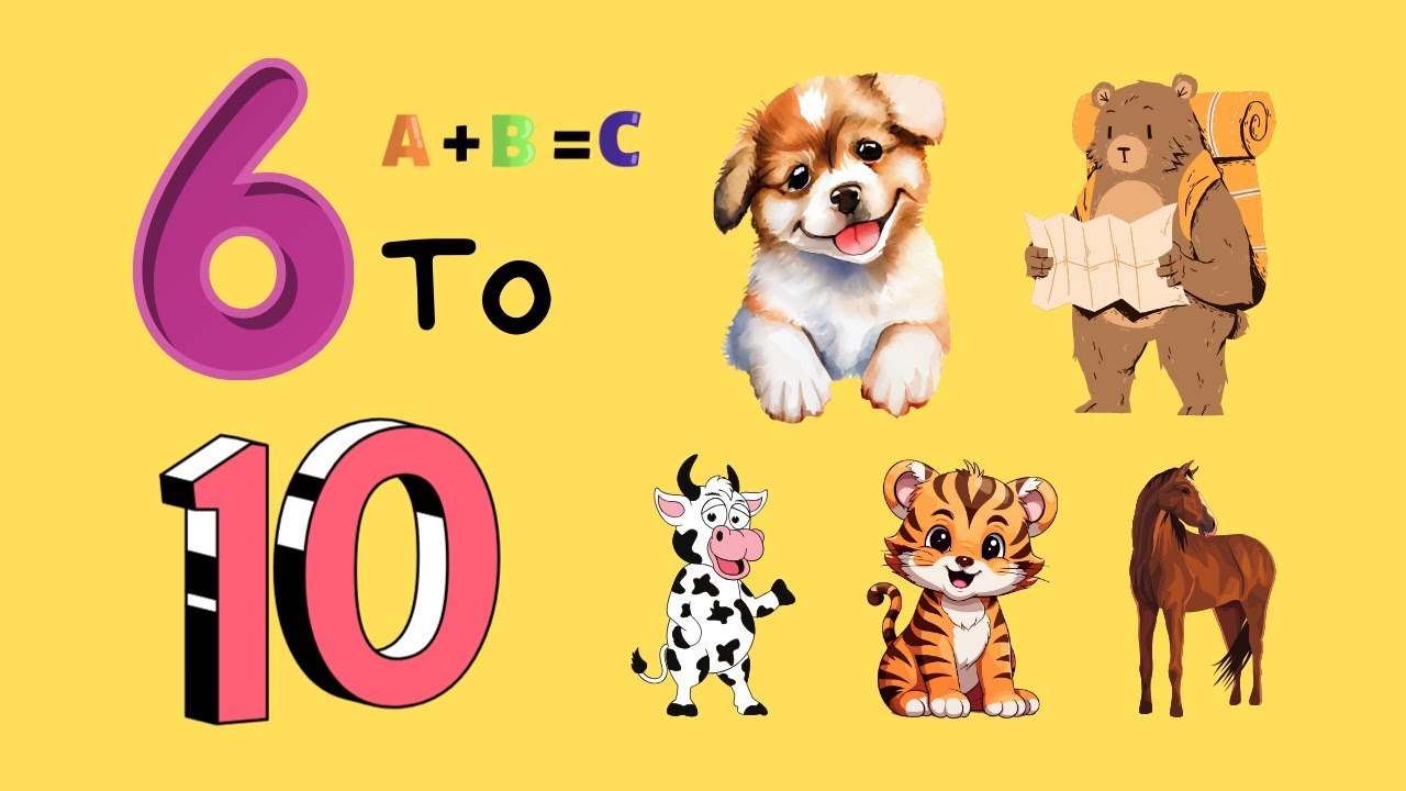 6 to 10 counting for kids cartoon animation and Learning | Shaaani Kids ...