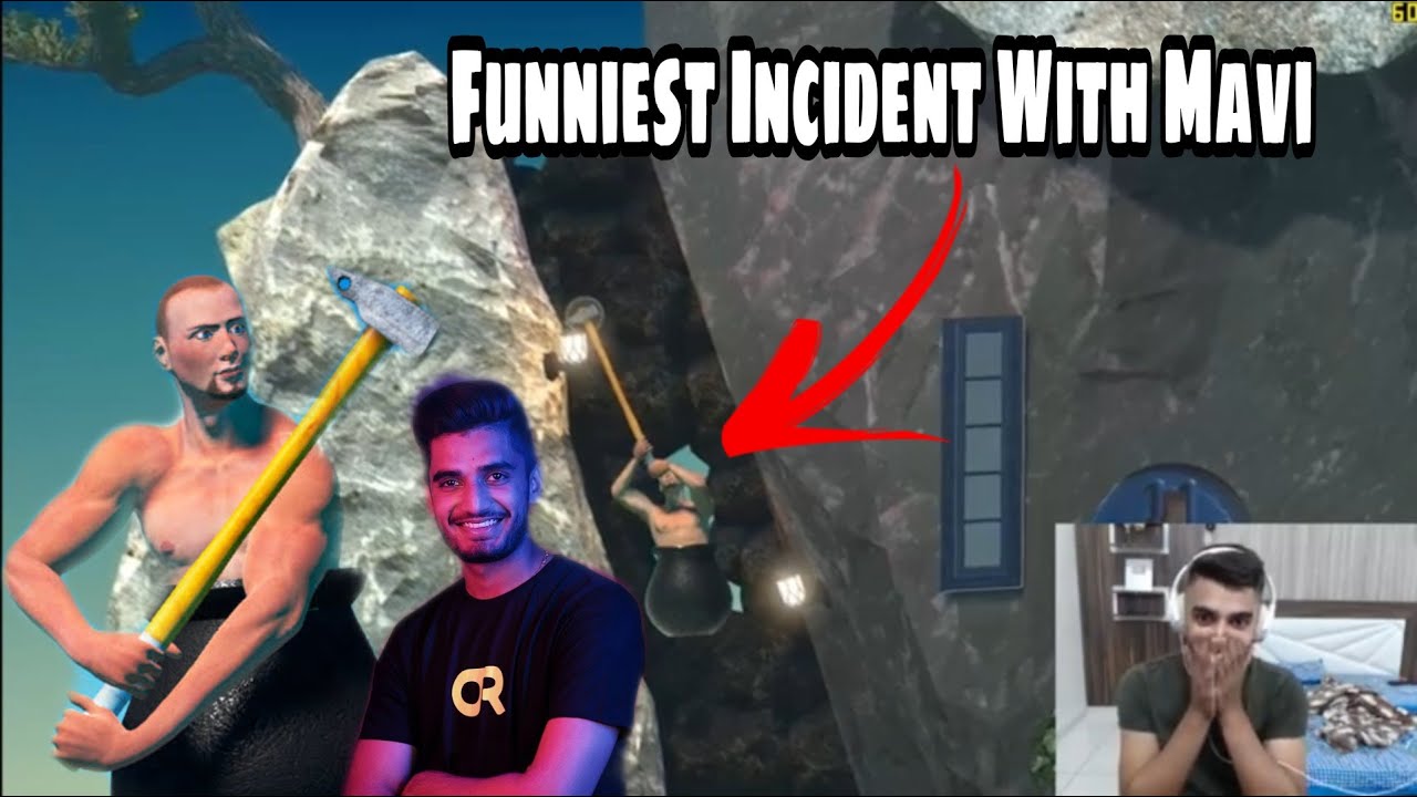 Mavi's Funniest Gameplay of Geting Over It | Trying Speed Run - YouTube