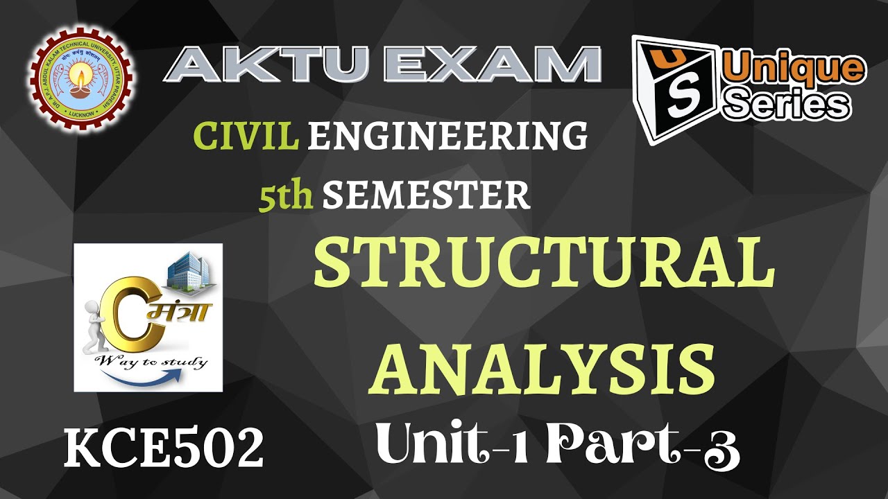 Unit 1_3| Structural Analysis | Civil engineering 5th sem | AKTU Lecture | SA KCE502 #unique ...
