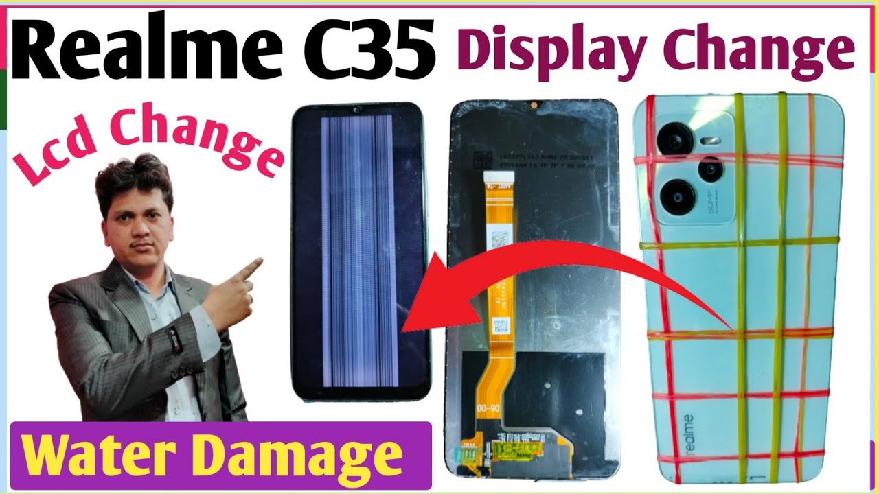Realme C 35 LCD Broken Screen Replacement | realme C5 Display, Combo ...