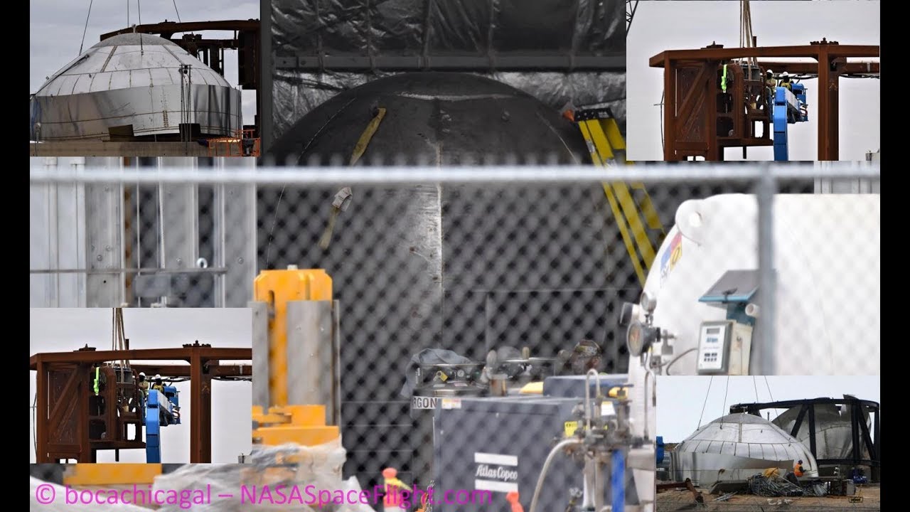 SpaceX Boca Chica - New Starship Header Tank - Launch Site Repairs ...