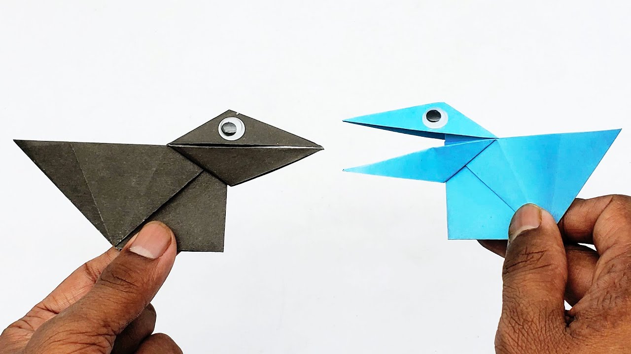 Moving Paper Crow Ideas | How To Make Crow With Paper | Origami Paper ...