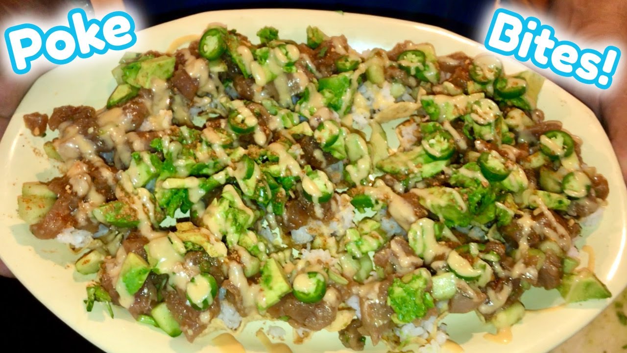 POKE BITES! Bluefin Tuna Catch & Cook! EASY & DELICIOUS - YouTube