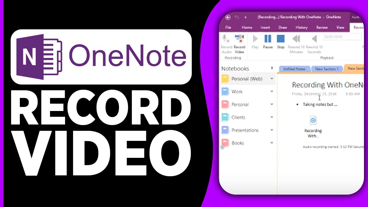 How To Record Video On OneNote 2024 | OneNote Tutorial - YouTube