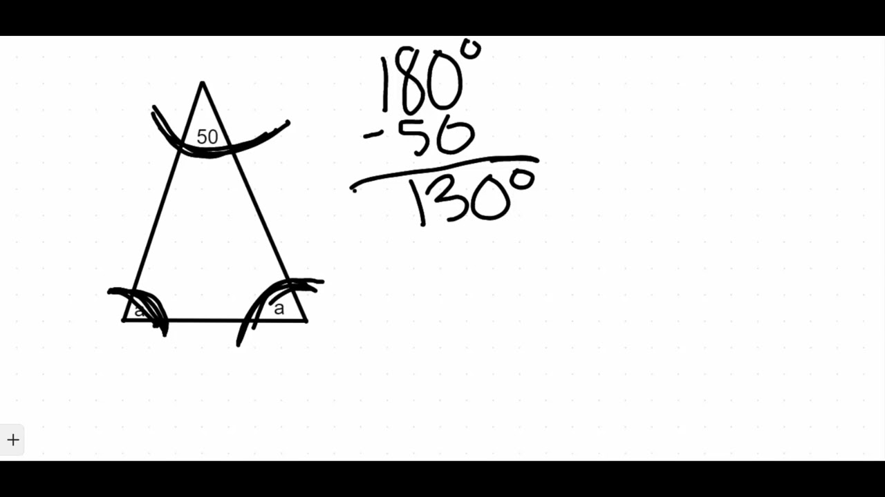 Find the Missing Angle Isosceles Triangle - YouTube