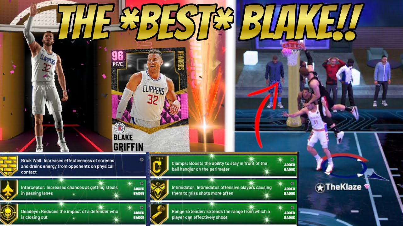 NBA 2K21 MYTEAM THE *BEST* PINK DIAMOND BLAKE GRIFFIN! 250K OF BADGES ...