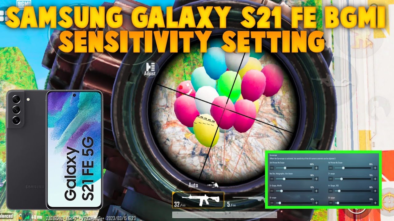 SAMSUNG GALAXY S21 FE BGMI SENSITIVITY SETTING || SAMSUNG GALAXY S21 FE ...