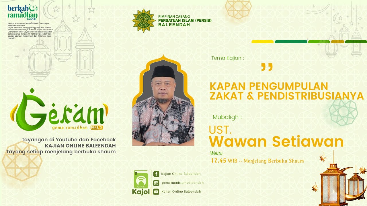 Kapan Pengumpulanzakat & Pendistribusianya ? || Wawan Setiawan || GERAM ...