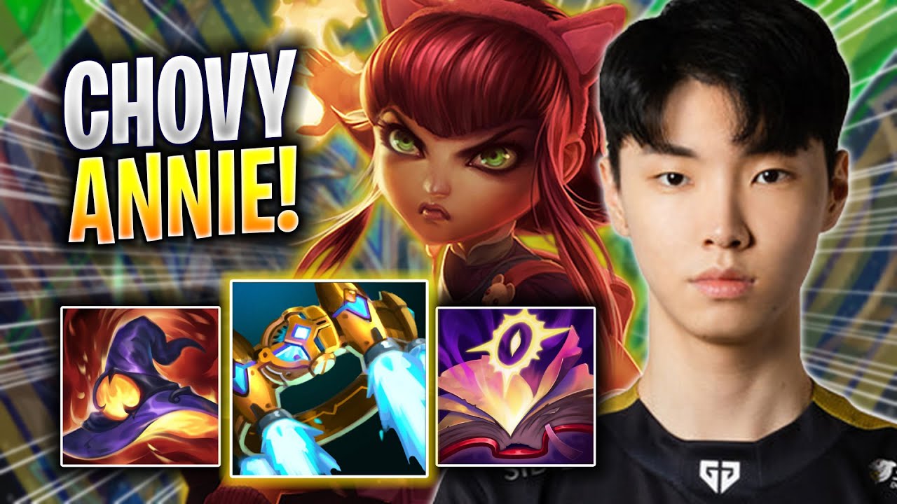 CHOVY PERFECT GAME WITH ANNIE! - GEN Chovy Plays Annie MID vs Ekko ...