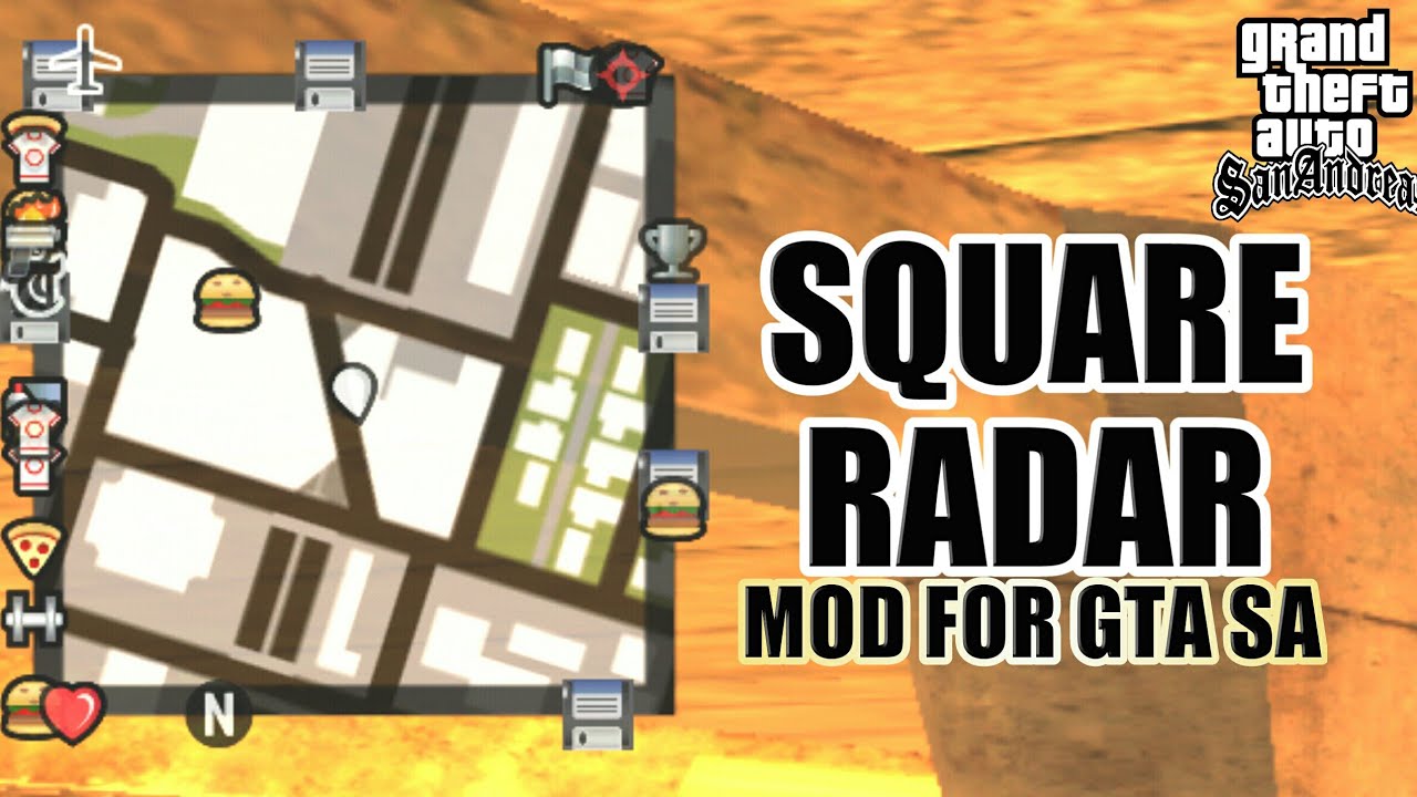 SQUARE RADAR MOD FOR GTA SA ANDROID - YouTube