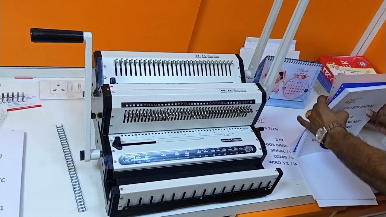 WIRO 2in1 Binding Machine 3:1/2:1 Together - YouTube
