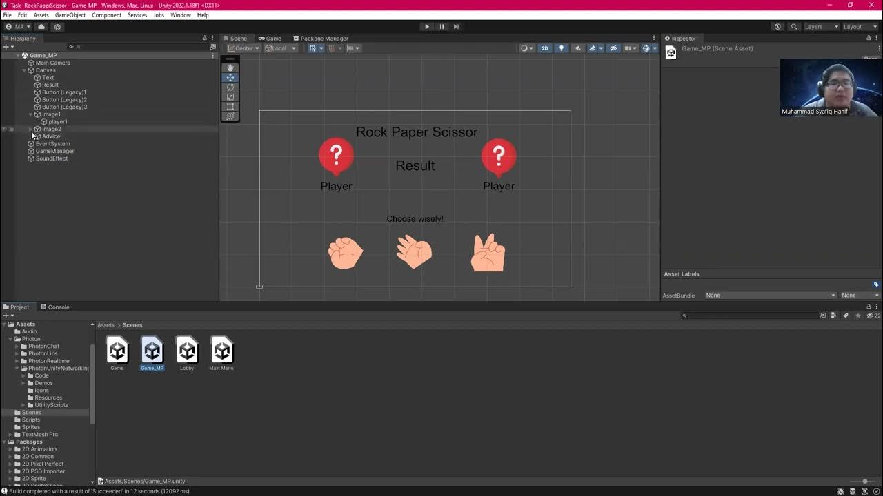 Task 4: Lab 1 Tutorial 2 Rock Paper Scissors Multiplayer Game Unity Tutorial - YouTube