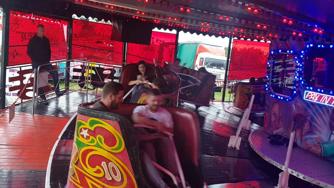 Keith turners rolling thunder waltzer off ride easington colliery fun ...