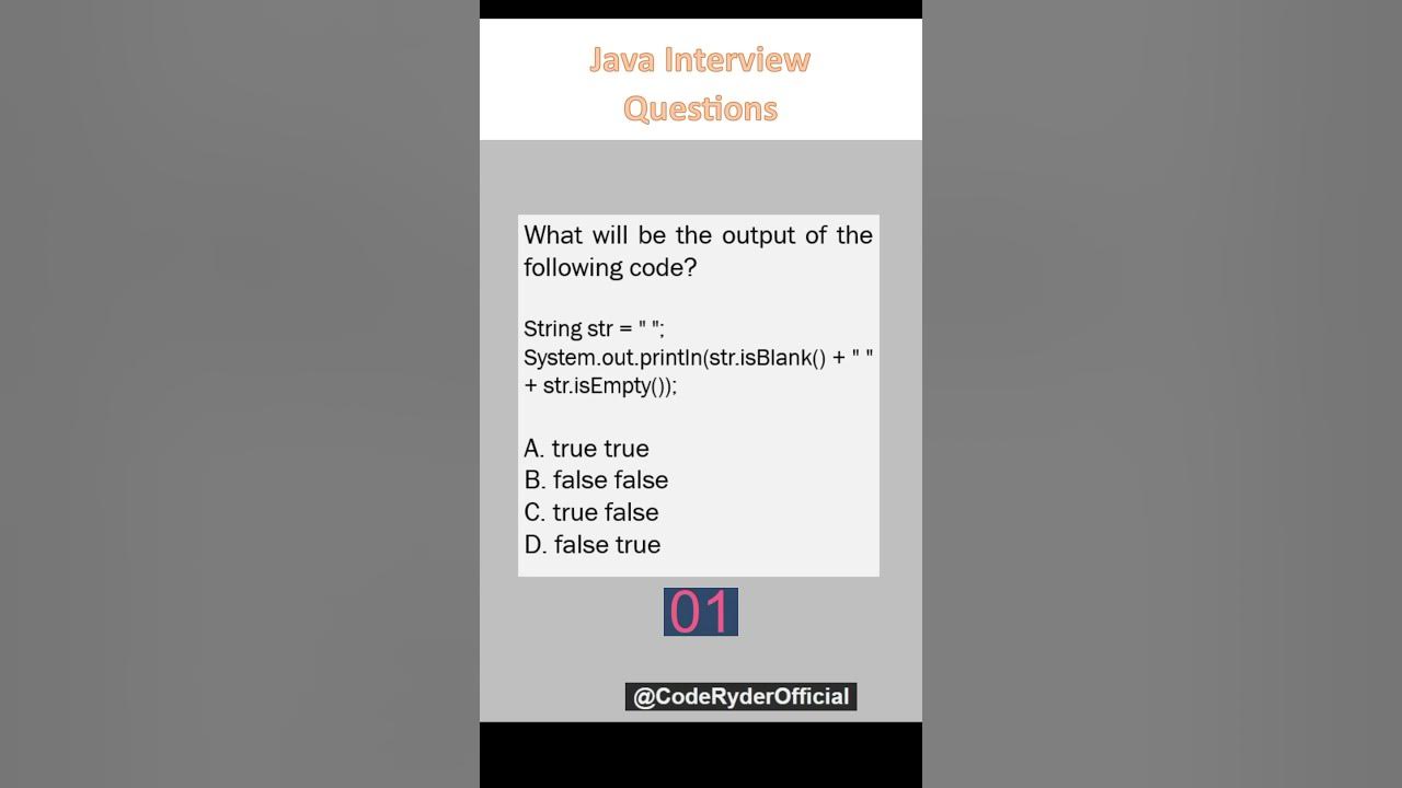 Java interview Questions - 20 (Strings) - YouTube