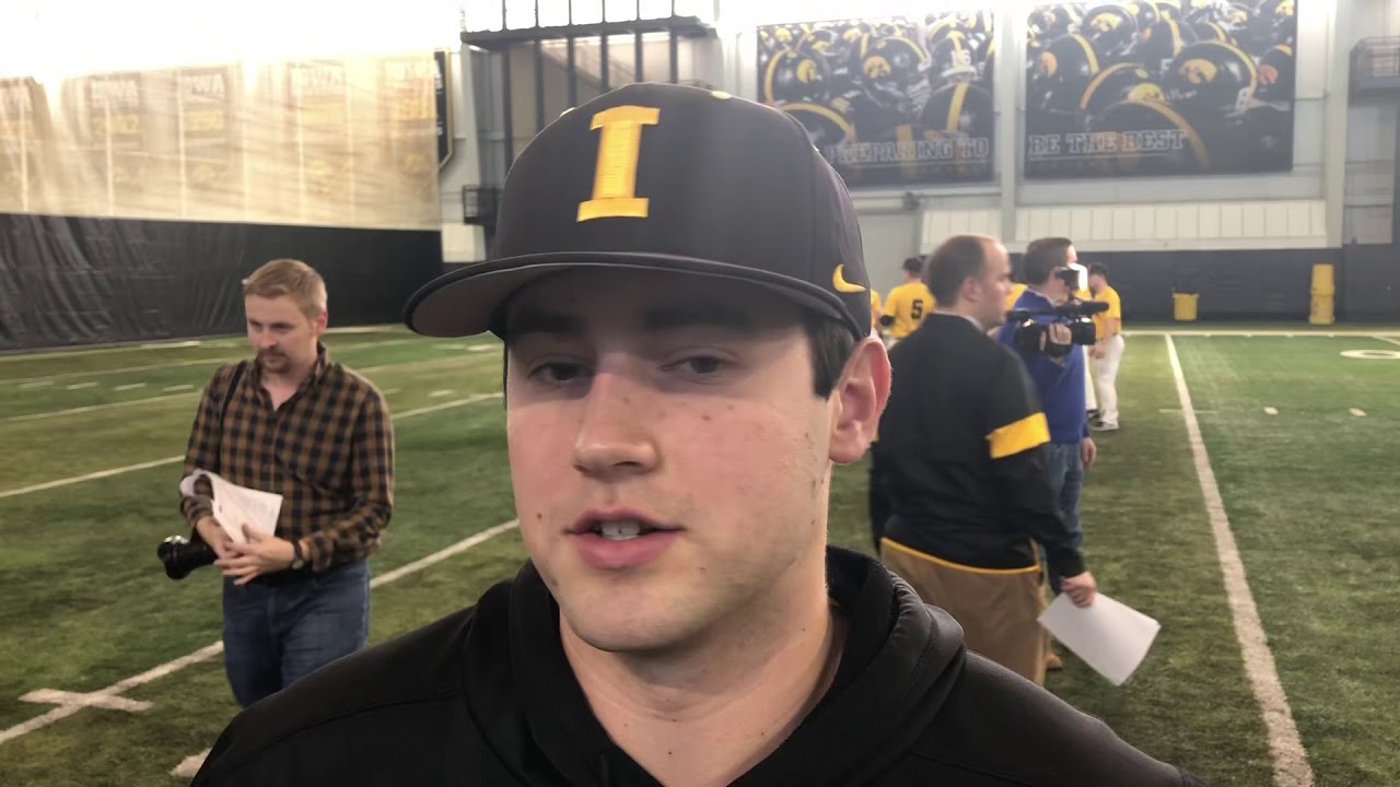Iowa closer Grant Leonard talks about the pitching - YouTube