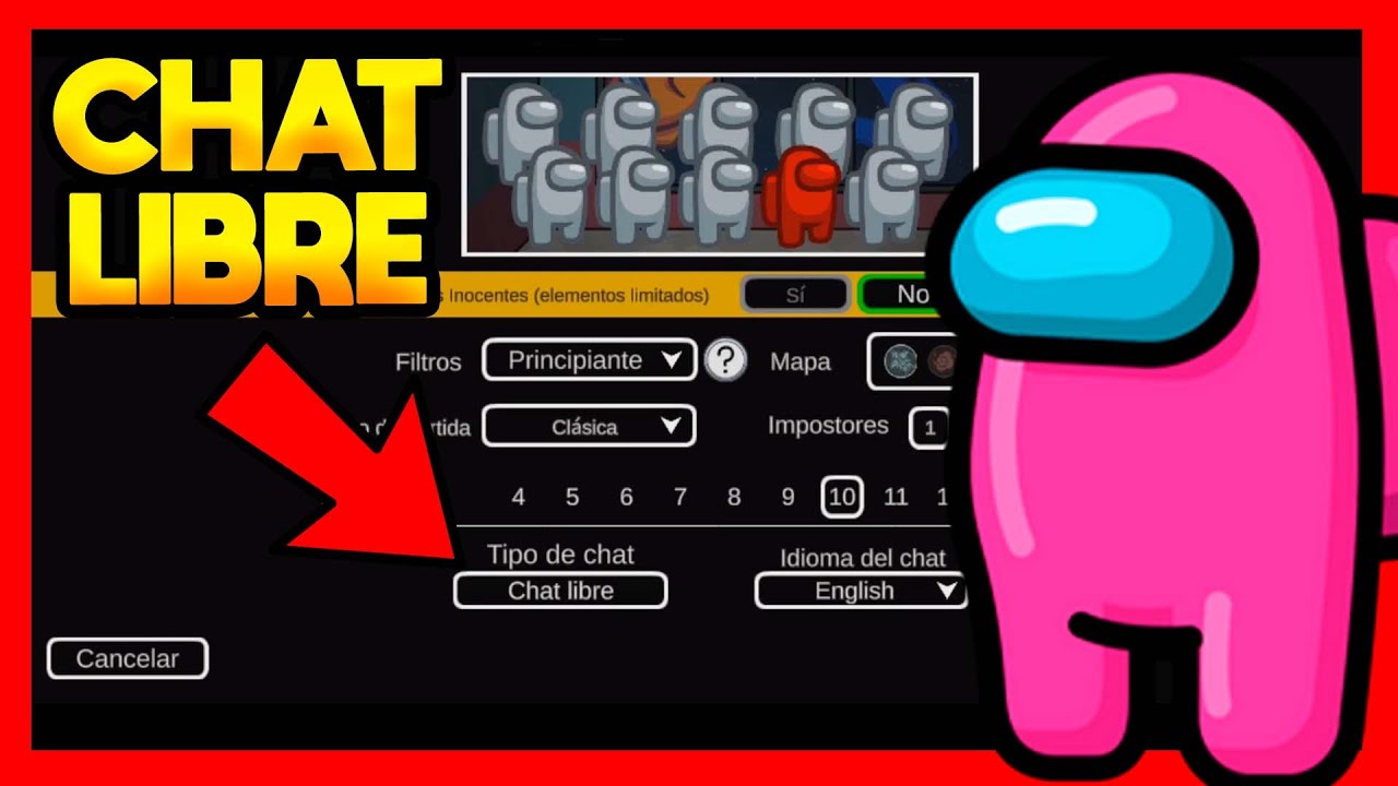 COMO PONER CHAT LIBRE EN AMONG US - YouTube