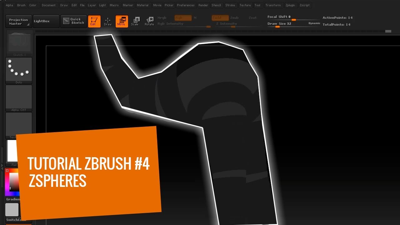 Tutorial Zbrush #4 ZSphere - YouTube