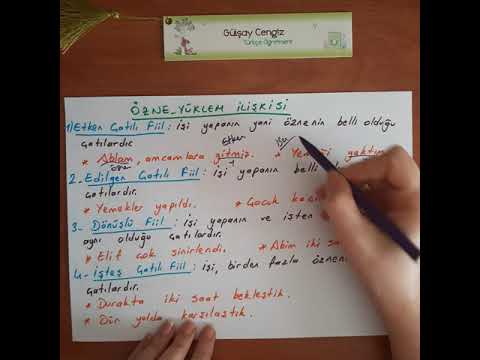 Fiilde Çatı 1     8.sınıf Türkçe