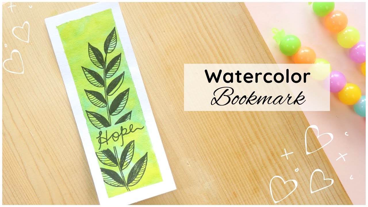 DIY Bookmark Watercolor Painting - YouTube
