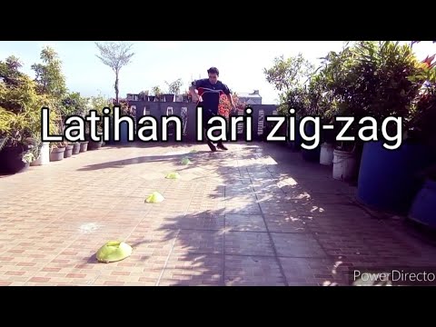 Latihan lari zig-zag/zig-zag run untuk melatih kelincahan - YouTube
