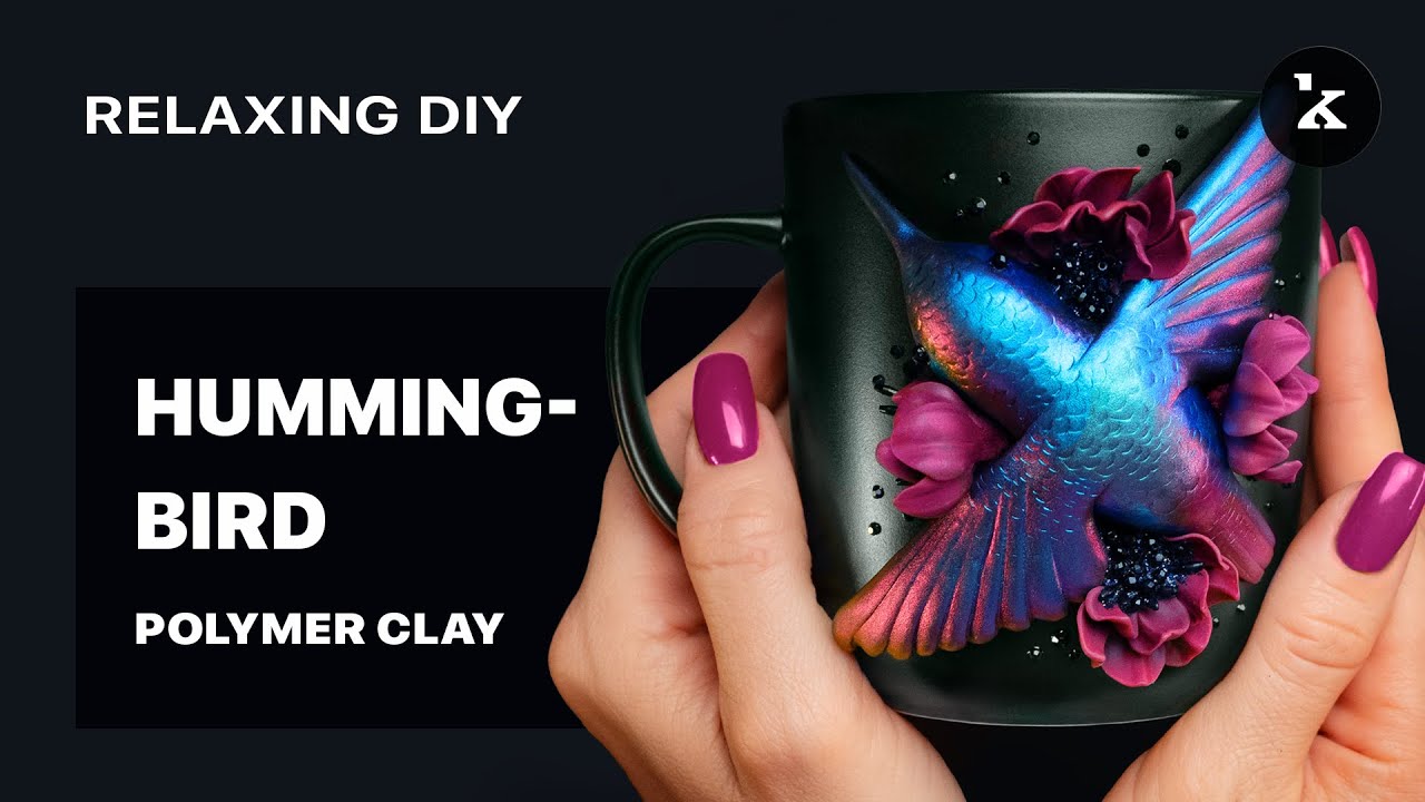 Hummingbird polymer clay DIY I Relax video I 4K tutorial - YouTube
