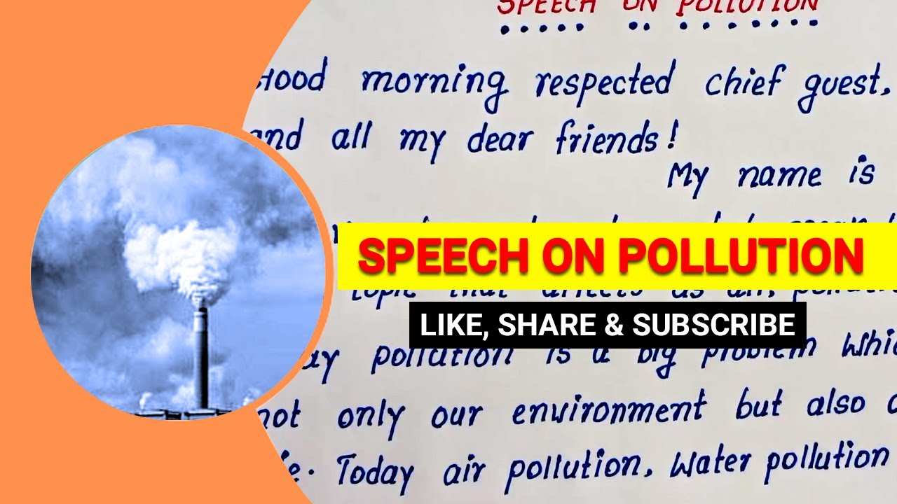 Write English Speech on Pollution |Simple Easy Best English Speech on ...