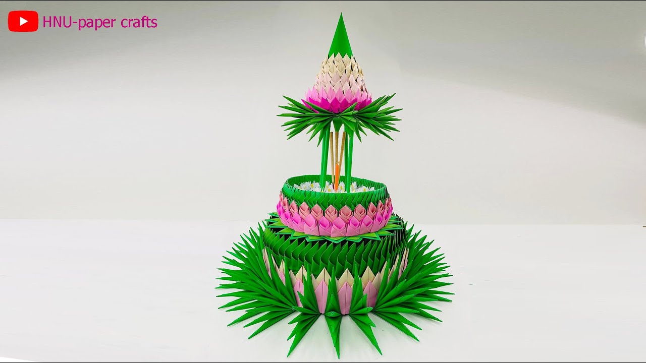 HNU135 กระทงกระดาษ12-Loy Krathong Day-Paper Crafts-DIY Paper-Easy Paper ...