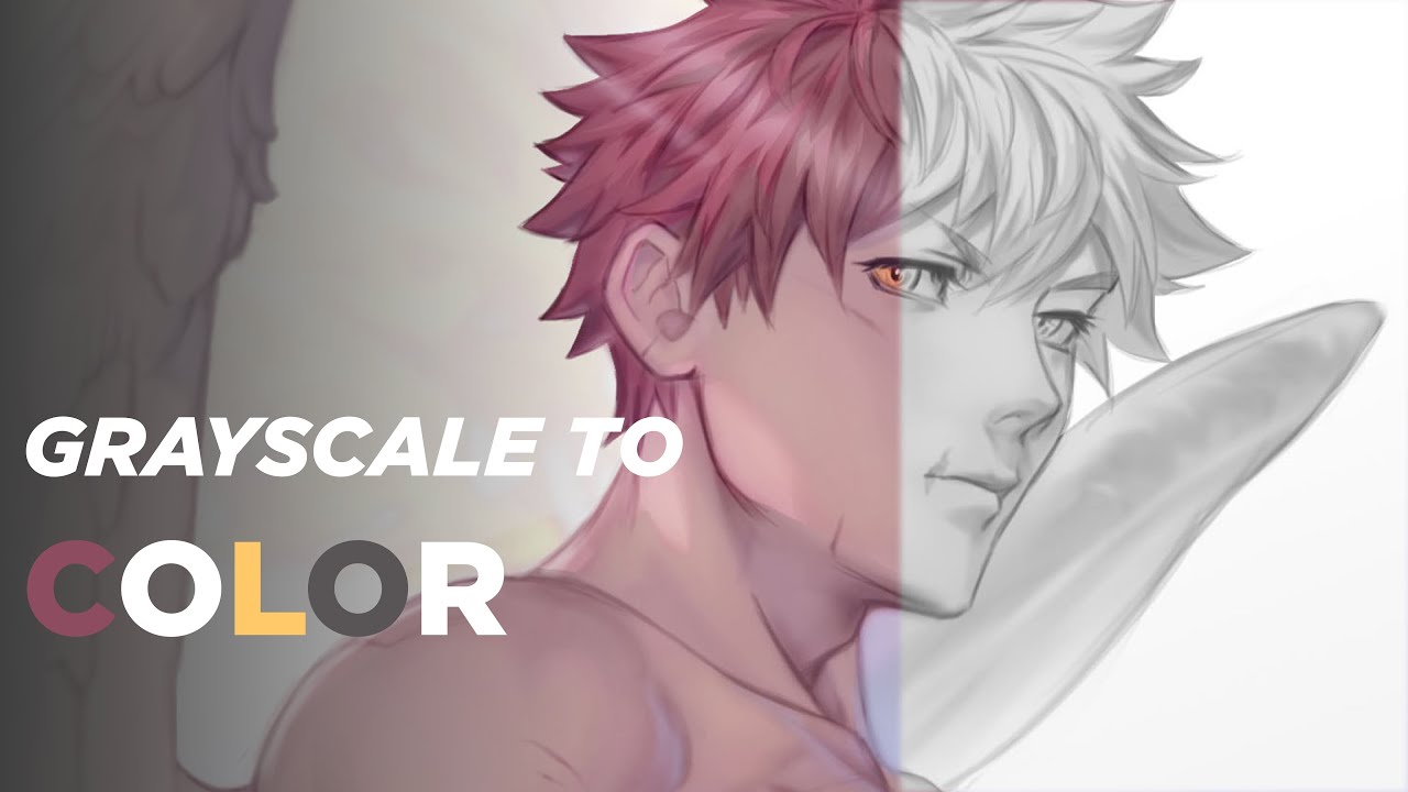 Grayscale to color (Speed paint) - YouTube