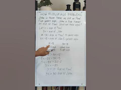 How to Solve for Word Problems, Age Problems - YouTube