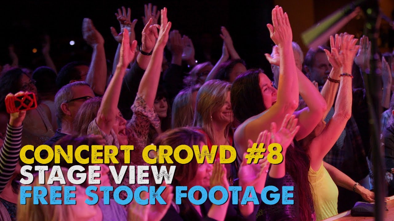 Concert Crowd #8 - Dancing with End Applause - Free Stock Footage - YouTube