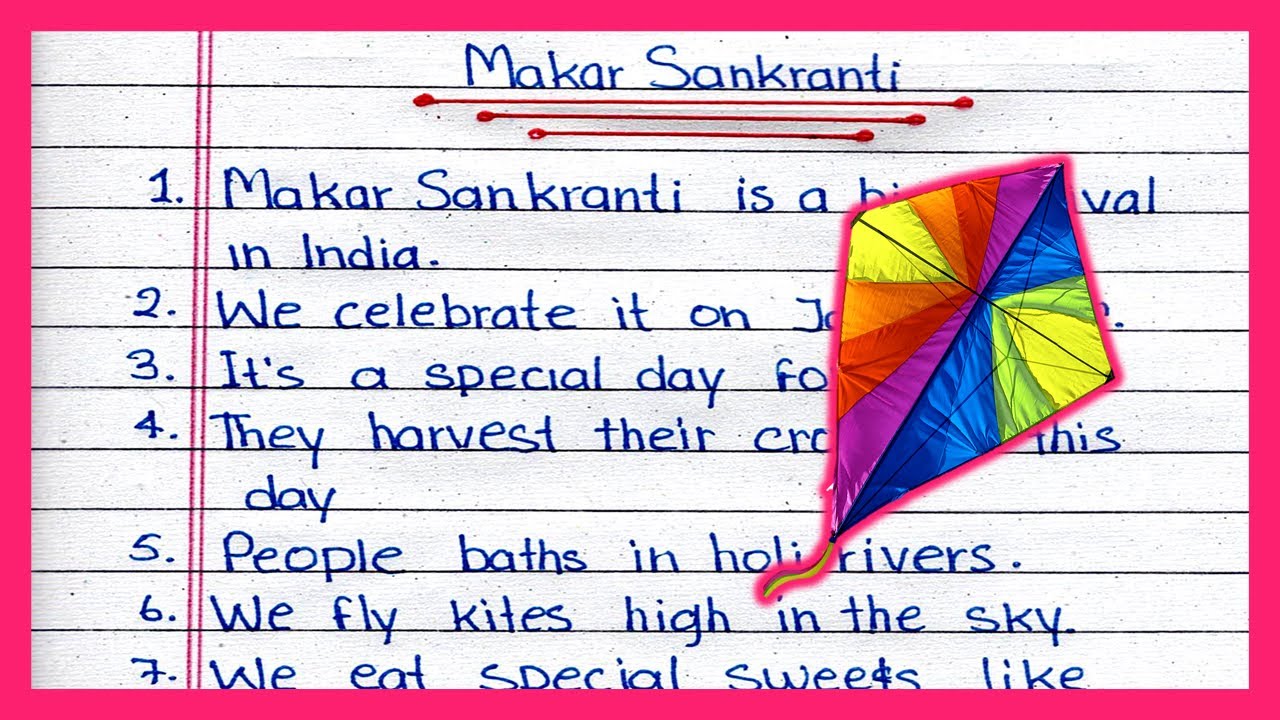 10 Lines on Makar Sankranti in English for class 1 to 7 | Paragraph on ...